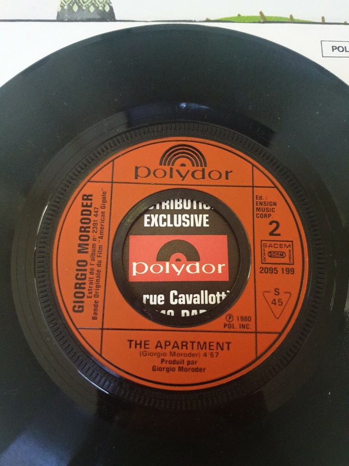 Giorgio Moroder American Gigolo Ost France Press Polydor Apartment ...