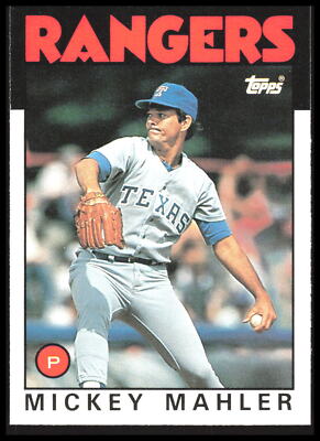1986 Topps Traded Mickey Mahler #68T Texas Rangers 5K | eBay