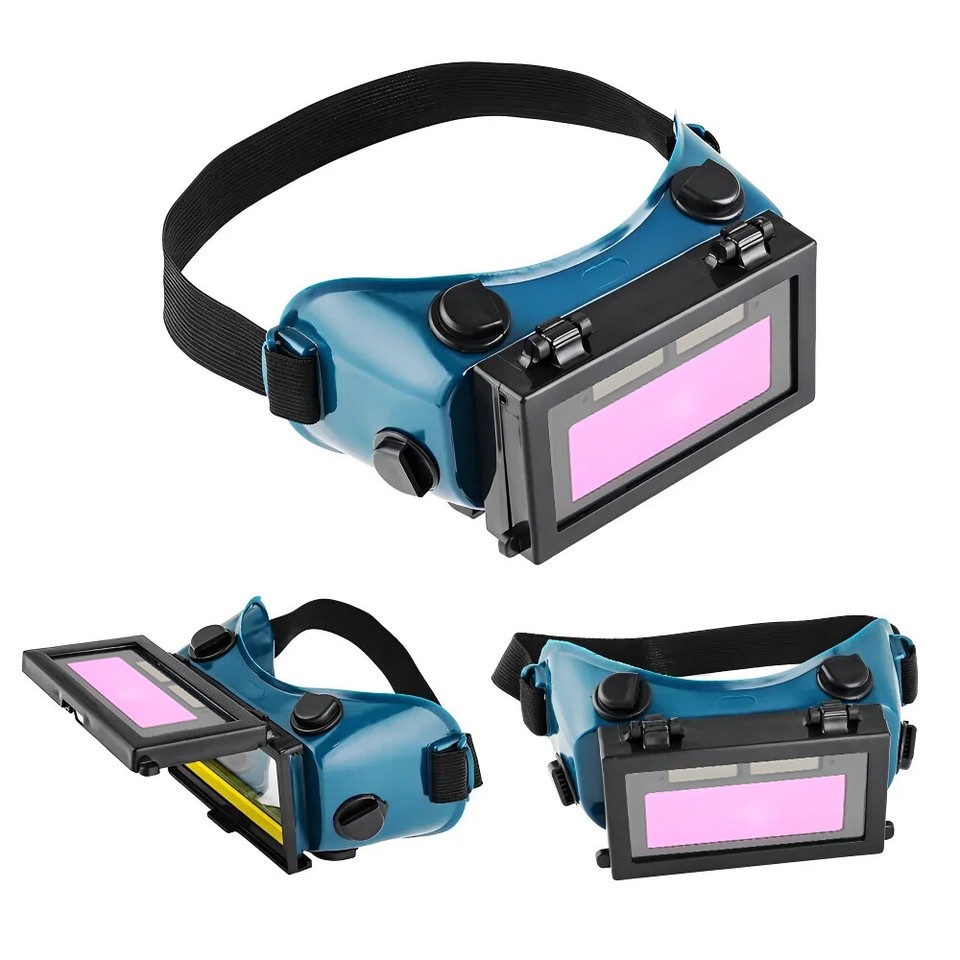 Welding Glasses Auto Darkening Anti-Glare Filp Up Welder Goggles Solar ...