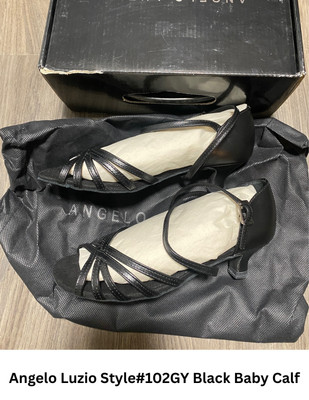 Angelo Luzio Black Baby Calf 102 Ballroom heels | eBay