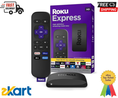 Roku Express HD | Roku Streaming Device /HDR, Roku Voice Remote, Free ...