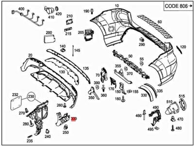 Genuine MERCEDES W166 GLE W166 M-CLASS Cover bumper area 1668852924 | eBay