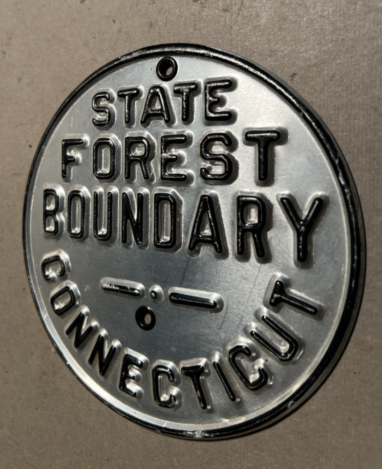 Connecticut State Forest Boundary marker sign CT | eBay