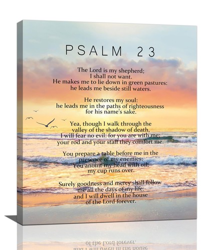 Psalm 23 Wall Art Bible Verse Pictures Wall Decor Christian Scriptures ...