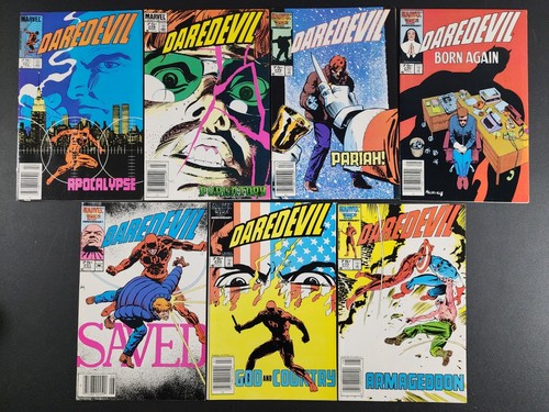 Daredevil 227-233 VF+~NM- Complete Born Again NEWSSTANDS Marvel Comics ...