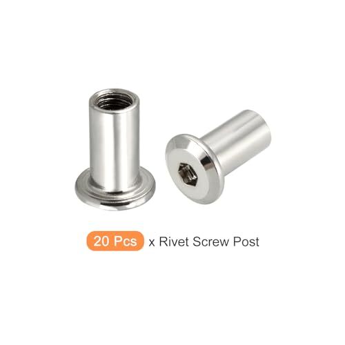 Rivet Hex Socket Head Nuts (M6x15mm) 20Pcs, Nickel Plated Iron Rivet ...