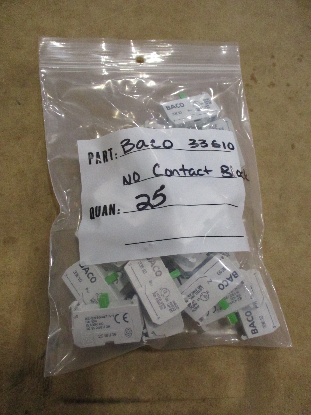 BACO 33E10 Contact Block 1no 3pos. for sale online | eBay