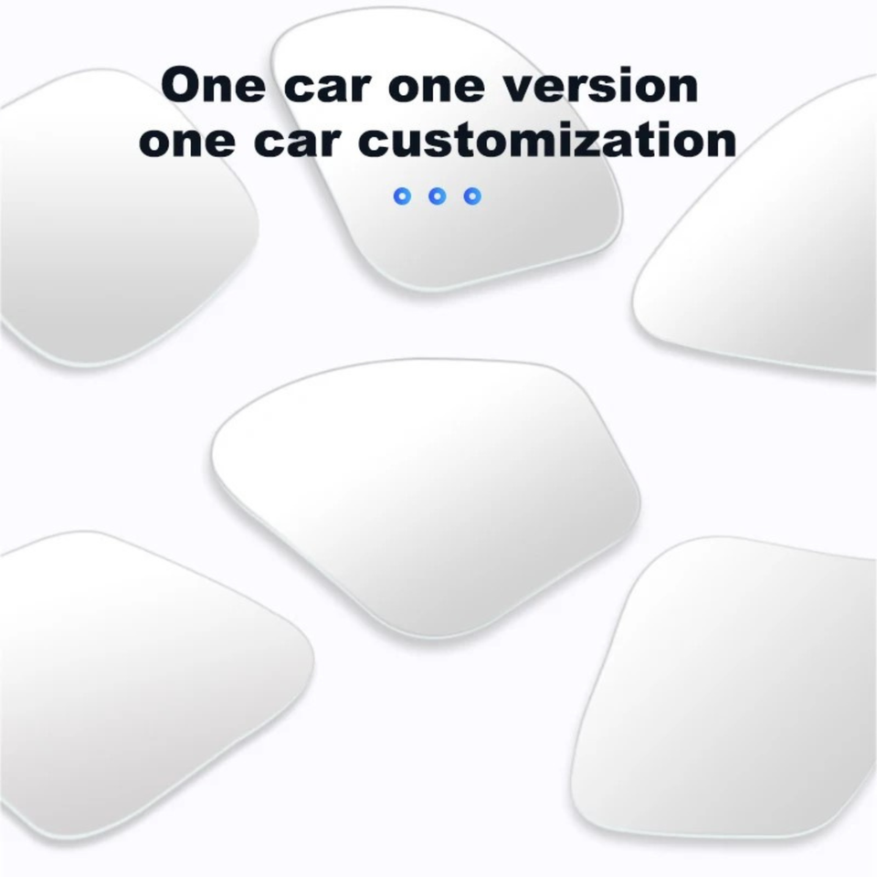 2X Car Rotation HD Glass Adjustable for Parking Reversing Blind Spot ...