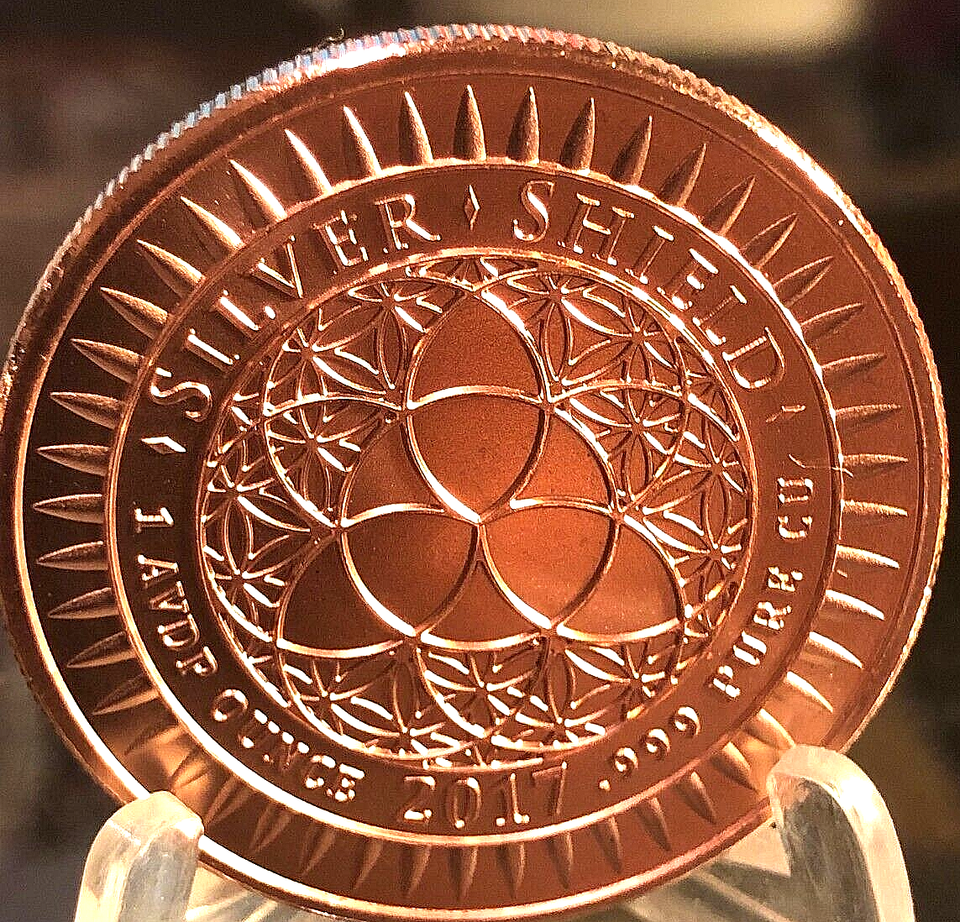 2016 CANNABIS MAPLE LEAF 1 oz. Copper Silver Shield new cap 420 Pot ...