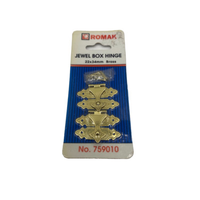 Romak Jewel Box Hinge 22x34mm Brass | eBay Australia