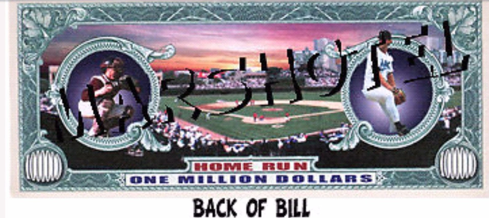 BASEBALL THEME MILLION DOLLAR BILL FAKE PLAY MONEY (12) NOVELTY ...