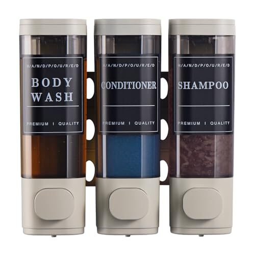 Shampoo and Conditioner Dispenser,Unisense Shower Dispenser Warn Gray 3 ...