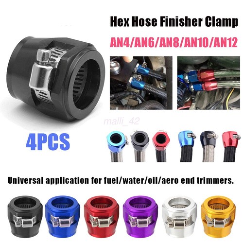 Aluminium Hex Hose Finisher Clamp Band Hose End Cover Fitting Adapter ...