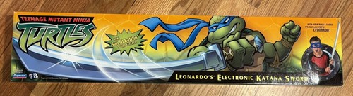 Turtles TMNT Leonardo's Electronic Katana Sword 2002 Playmates Toys ...