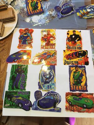 NASCAR RACERS Fox Kids stickers / Cards decals - NEW FULL SET OF 12 ...