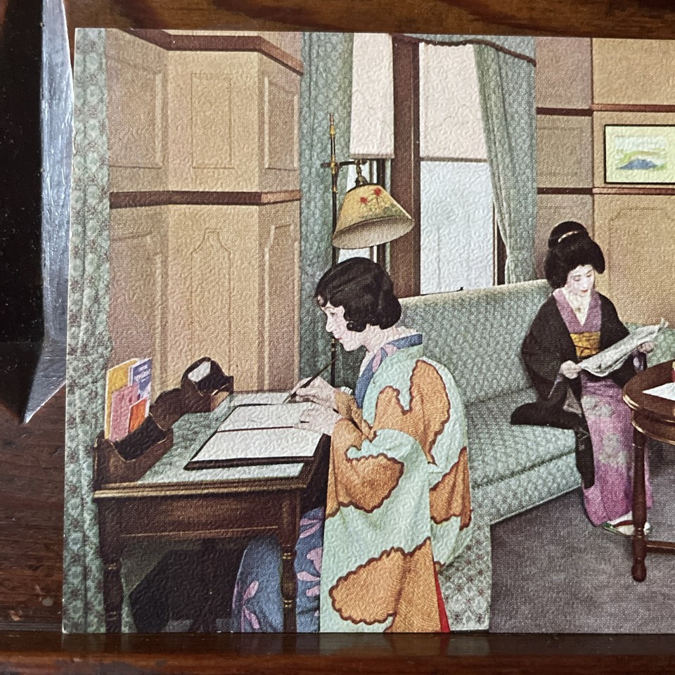 Japan Social History Ladies In Kimmo Studying Art Postcard | eBay