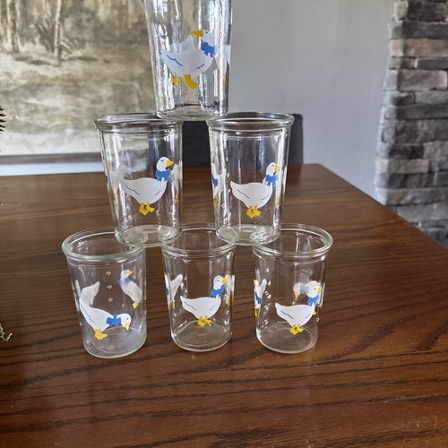 Vintage Goose Jelly Jar Glasses , Set Of 6 | eBay