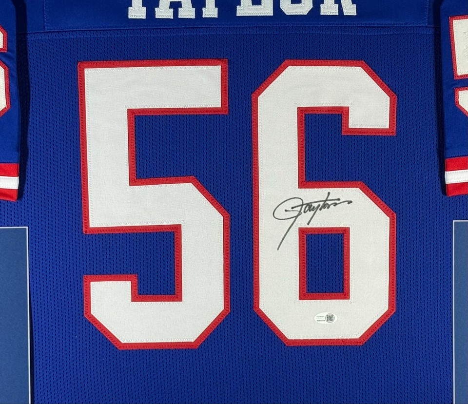 LAWRENCE TAYLOR Signed/Autographed Custom Jersey in 35x43 Frame - JSA ...