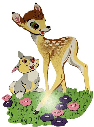 Disneys Bambi & Thumper 16x10.5 Wall Decor Pressboard | eBay