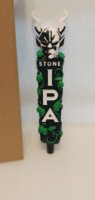 NIB Stone IPA Horned Devil Skull Black & Green 12" Draft Beer Tap ...