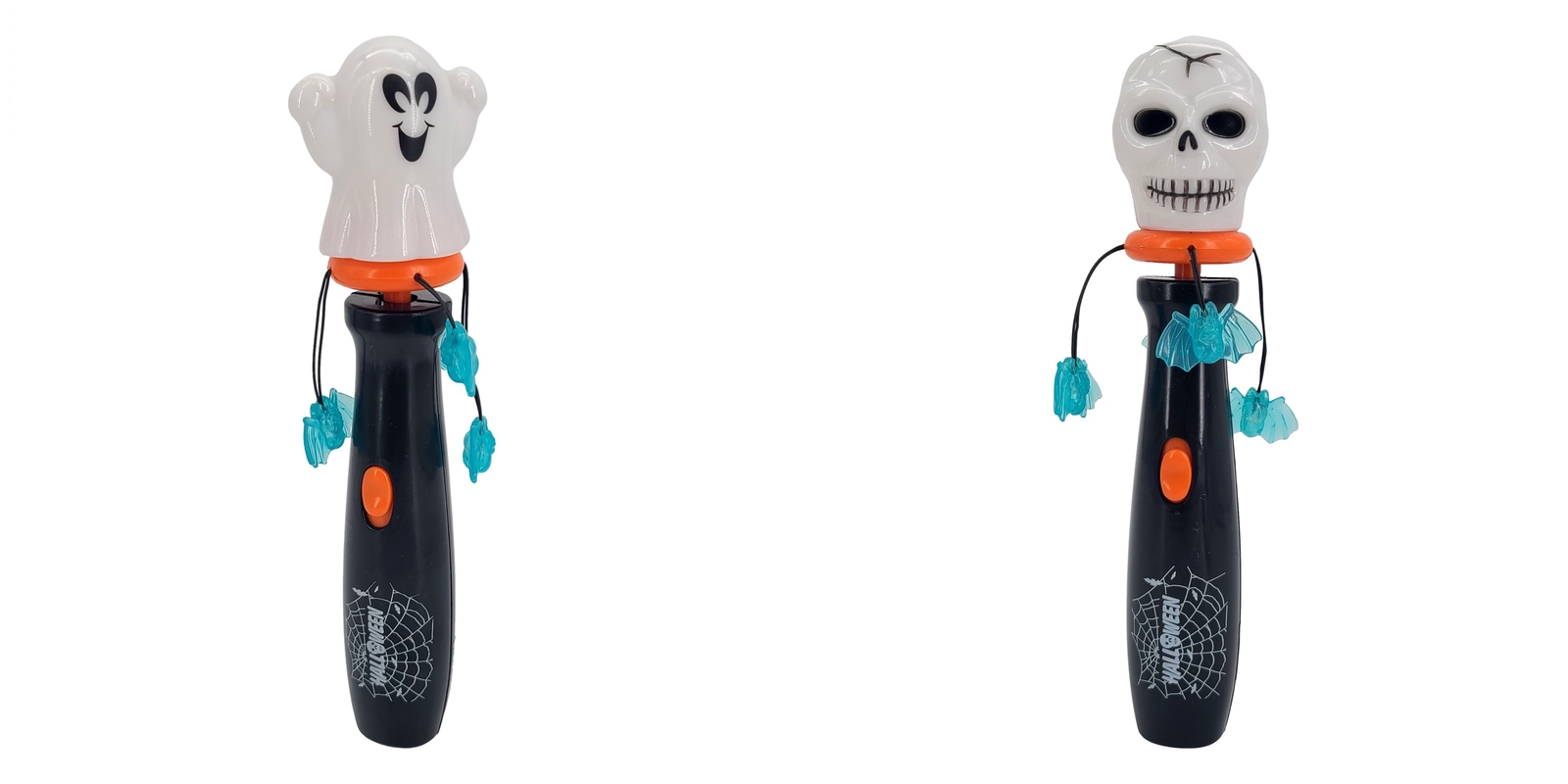 Halloween Skeleton Ghost Light Up LED Magic Spinner Wand with Sound ...