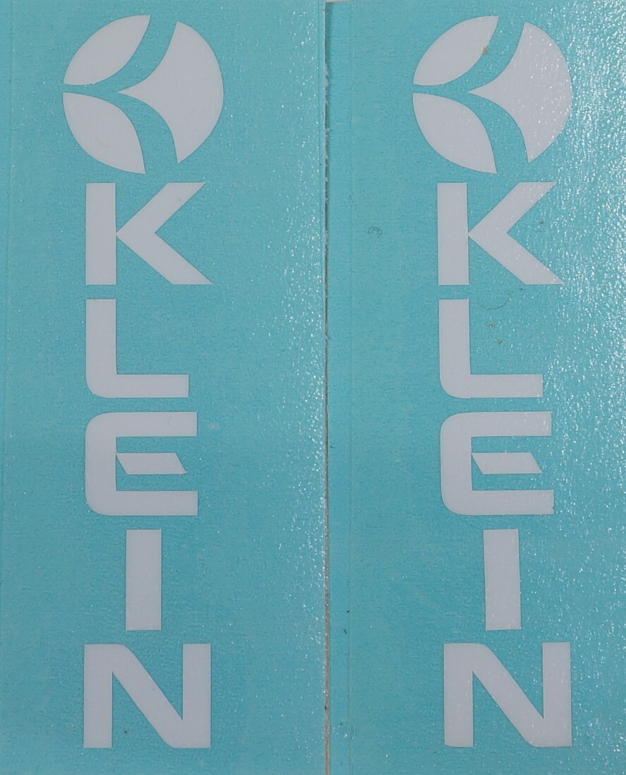 KLEIN Seat Post Decals ~ Klein Seatpost White Decal Set ~ Vertical ...