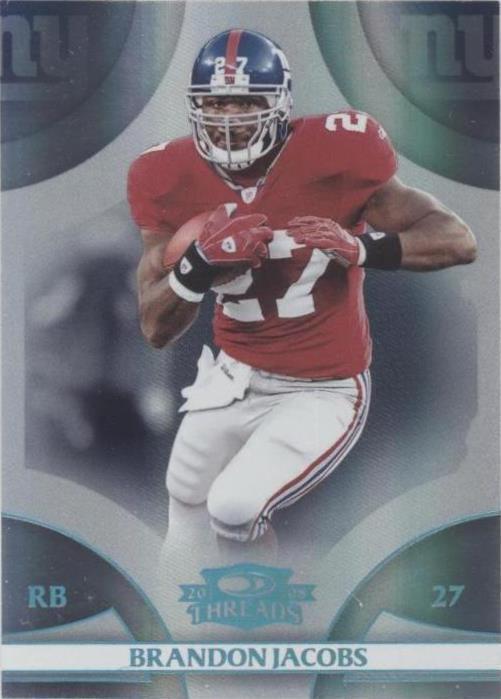 2008 Donruss Threads - Brandon Jacobs #80 Century Proof Platinum /25 ...