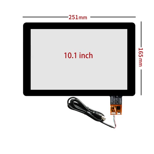 251*165mm 10.1 inch Capacitive Touch Screen + USB Cable Plug and Play ...