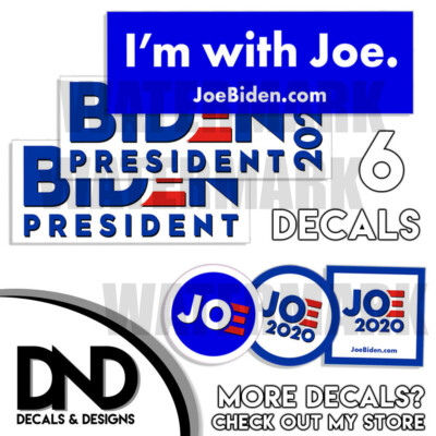 Joe Biden For President 2020 Democratic Bumper Sticker - 6 PACK | eBay
