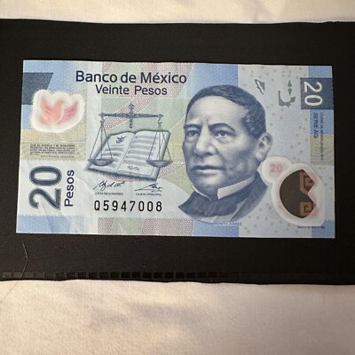 Mexico 20 Pesos Banknote 2010 UNC Mexican Plastic Currency Polymer Note ...