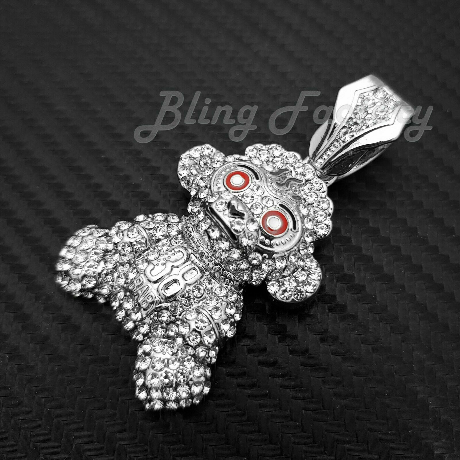 38 BABY Monkey Pendant & 18" ~ 30" Stainless Steel Cuban Chain Hip Hop ...