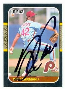 Don Carman autographed Baseball Card (Philadelphia Phillies) 1987 ...