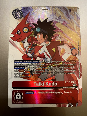 Digimon TCG Taiki Kudo BT12-087 Rare Alternate Art Alt Art Near Mint | eBay