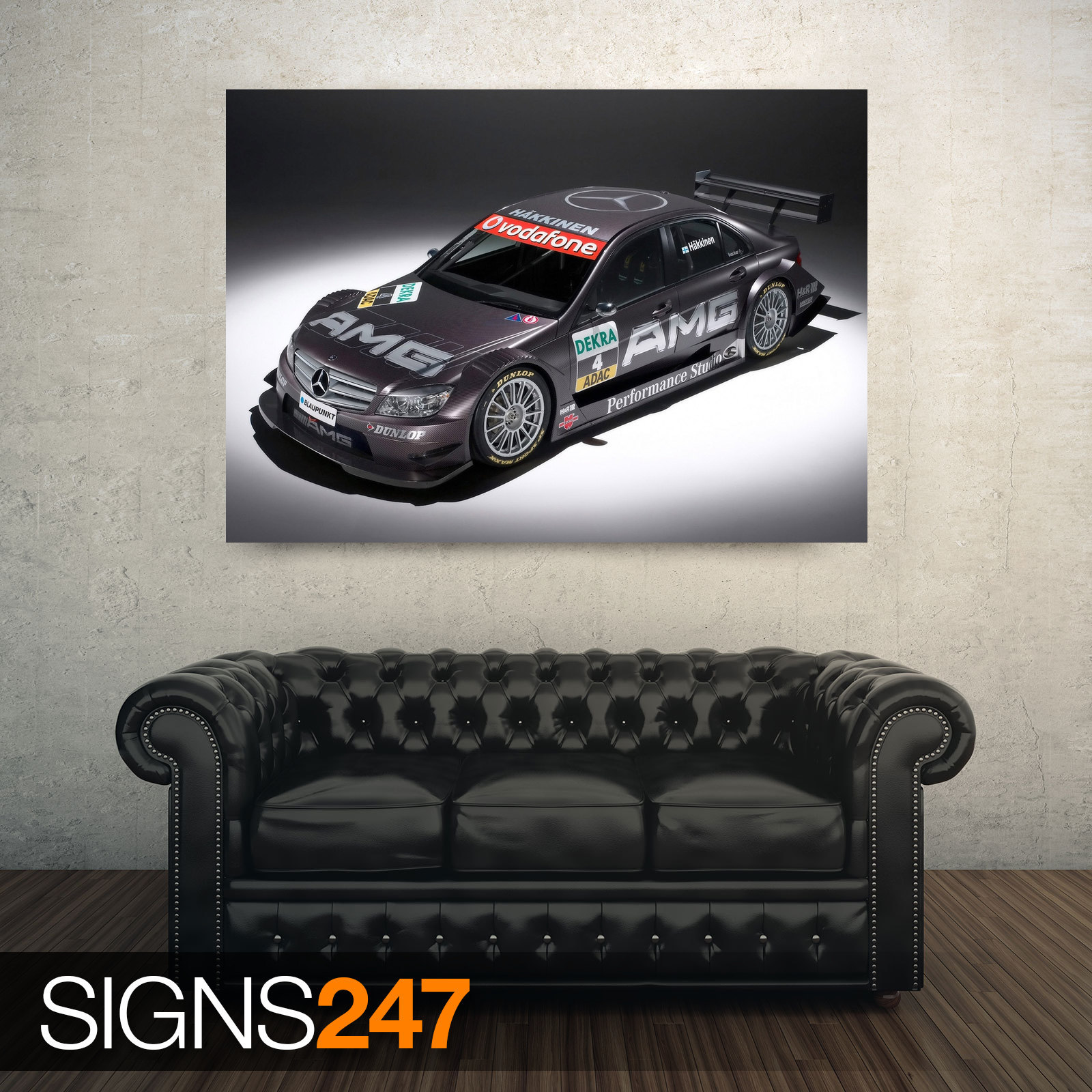 MERCEDES BENZ AMG RACE CAR (AB332) CAR POSTER - Poster Print Art A0 A1 ...