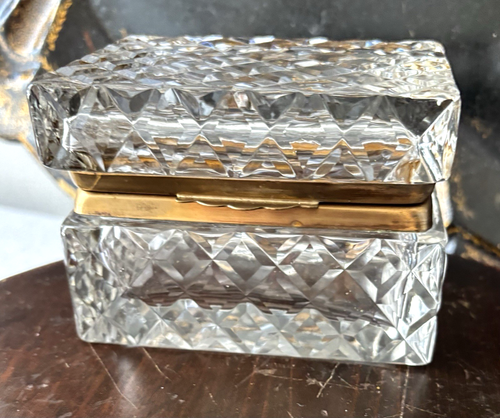Antique French Cut Glass Crystal Box Caddy | eBay