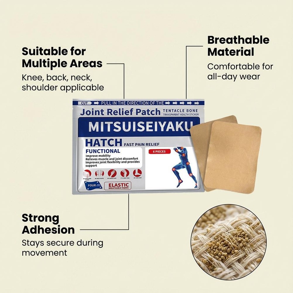 Joint Relief Patch, Mitsuiseiyaku Hatch Fast Pain Relief Functional N ...