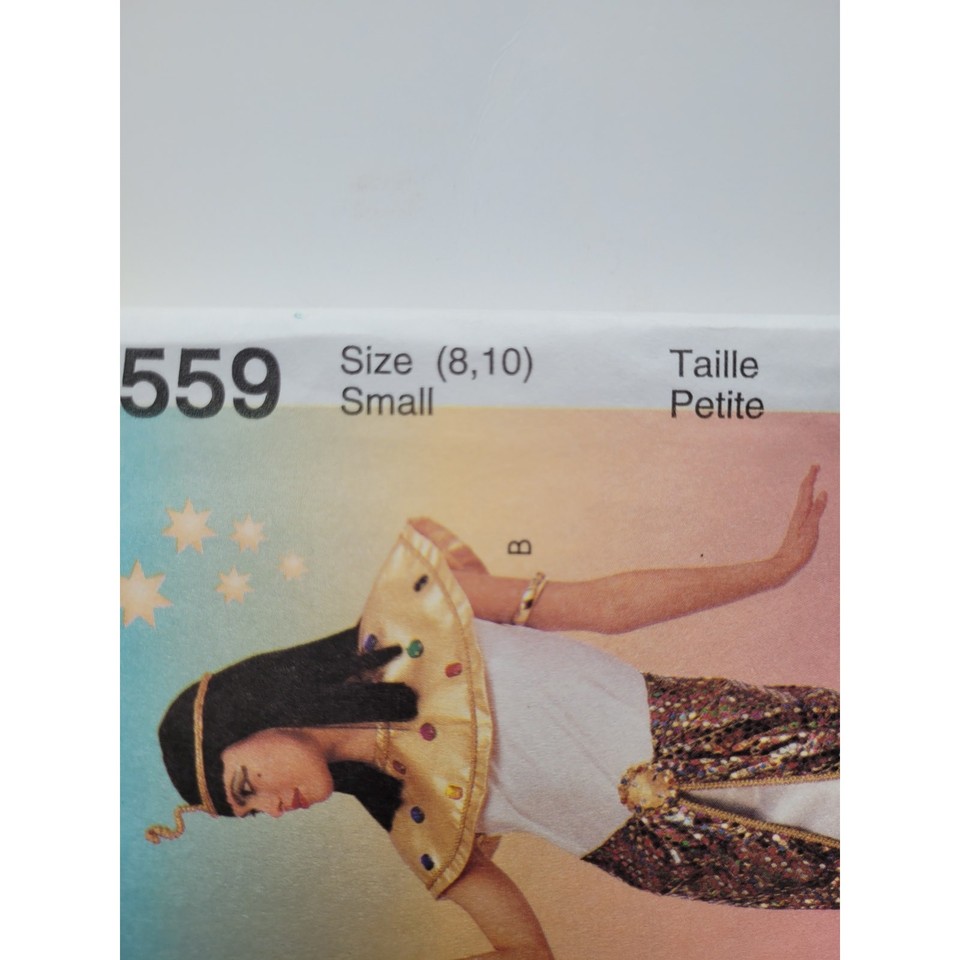 Vintage Sewing Pattern Genie/Cleopatra Costume Size 8-10 Bust 32.5 ...