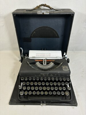 Imperial Model T Portable Typewriter Revised Cleaned + New Ribbon 1930 ...