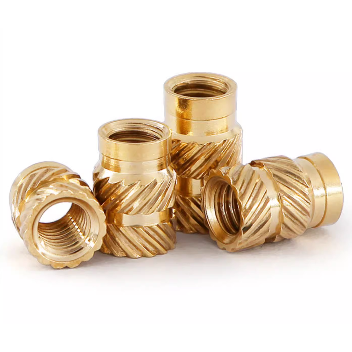 30pcs M2 hot melt injection molding nut muff knurled brass sleeve stud ...