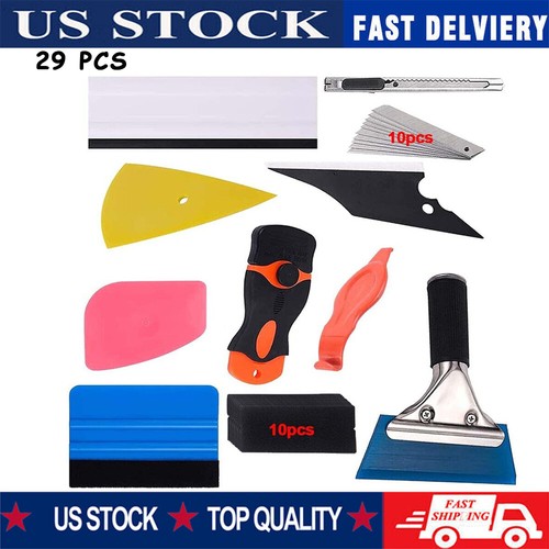 29x Window Tint Tools Kit Car Film Tinting Scraper Squeegee Vinyl Wrap ...