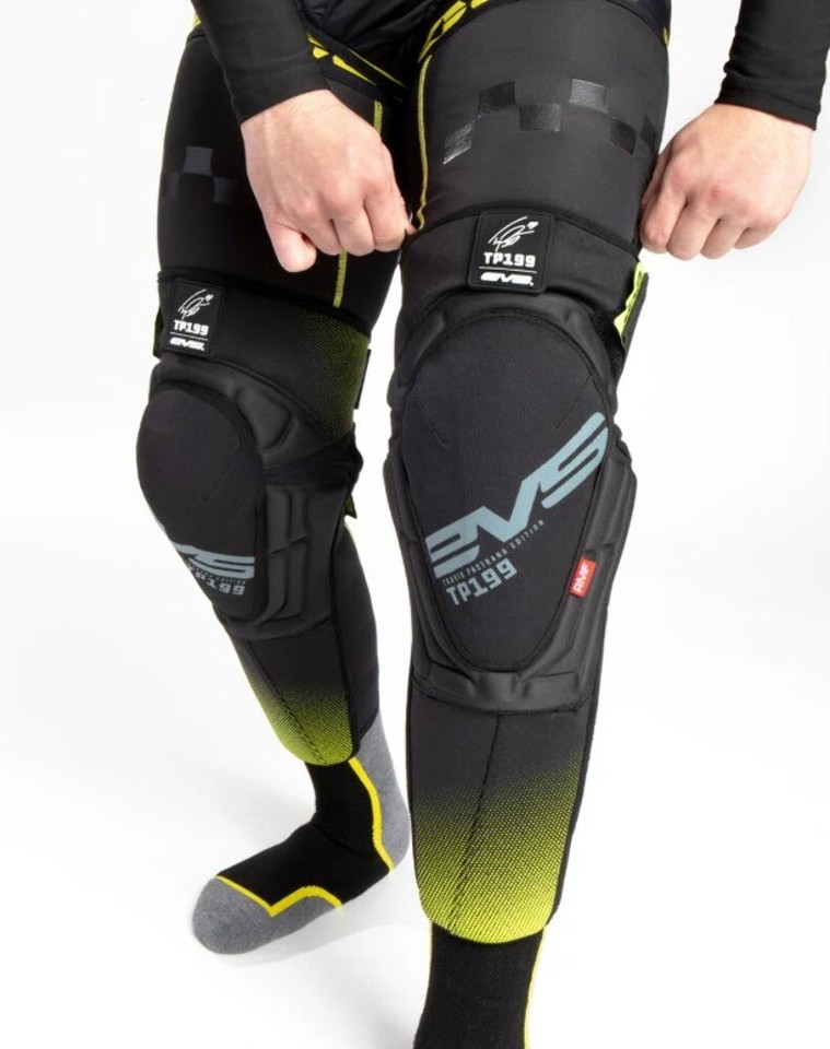 EVS TP 199 Knee Shin Guards Black/Hi-Vis SM/MD TP199K-BKHV-S/M | eBay
