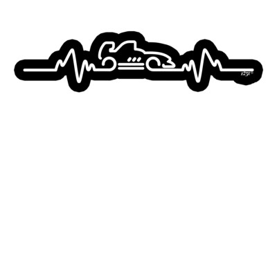 2 x Car Stickers - motor racing pulse Decal Truck Bumper Laptop Window ...