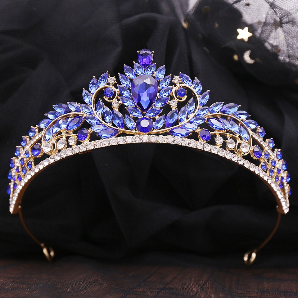 5cm Tall Crystal Large Wedding Queen Princess Prom Tiara Crown For ...