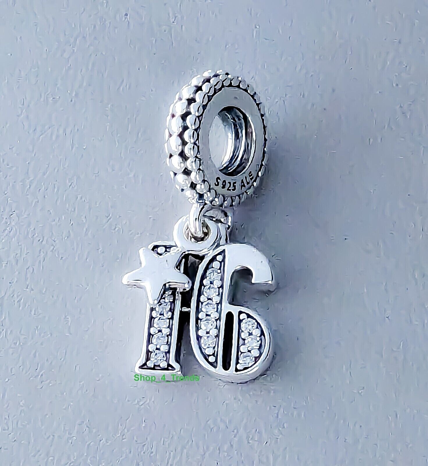 New 100% PANDORA Brand 797261CZ 16th Birthday Number 16 Pave 925 Silver ...