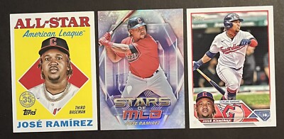 (3) 2023 TOPPS JOSE RAMIREZ #SMLB-7 STARS OF MLB #256 35TH ANNIVERSARY ...
