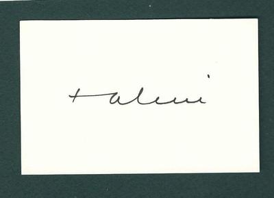 France-Albert Rene signed card 2nd President of Seychelles "The Boss ...