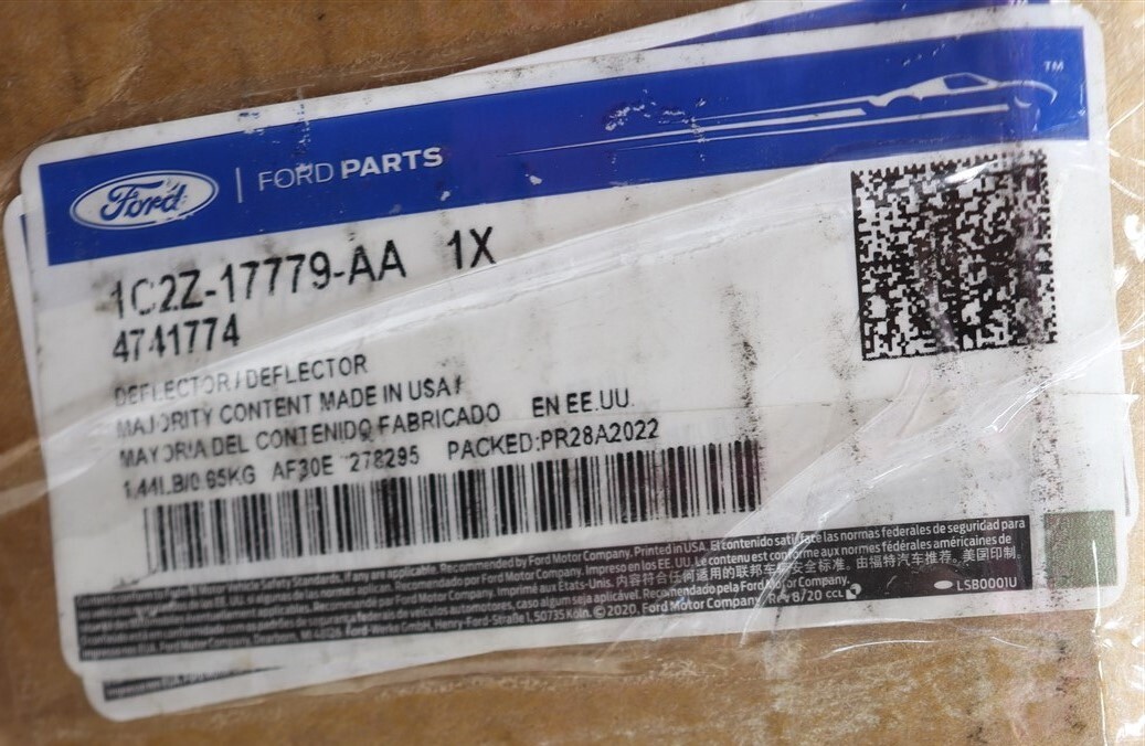 NEW OEM Ford Front Bumper Stone Deflector 1C2Z-17779-AA Ford E-Series ...