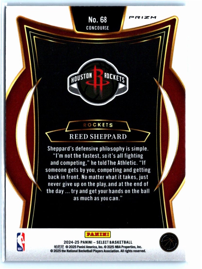 2024-25 Panini Select - Concourse Reed Sheppard #68 Blue Cracked Ice ...