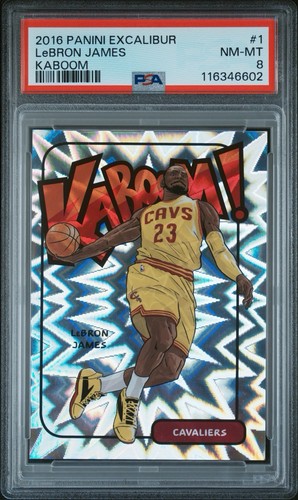 LeBron James 2016 Panini Excalibur Kaboom #1 PSA 8 💥🐐📈 | eBay