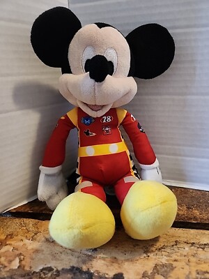 Disney Race Car Driver Mickey Mouse Disney World Plush Toy Stuffed ...